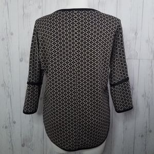 Max Studio | Tops | Max Studio Knit Jacquard Print Shirt Sz L | Poshmark